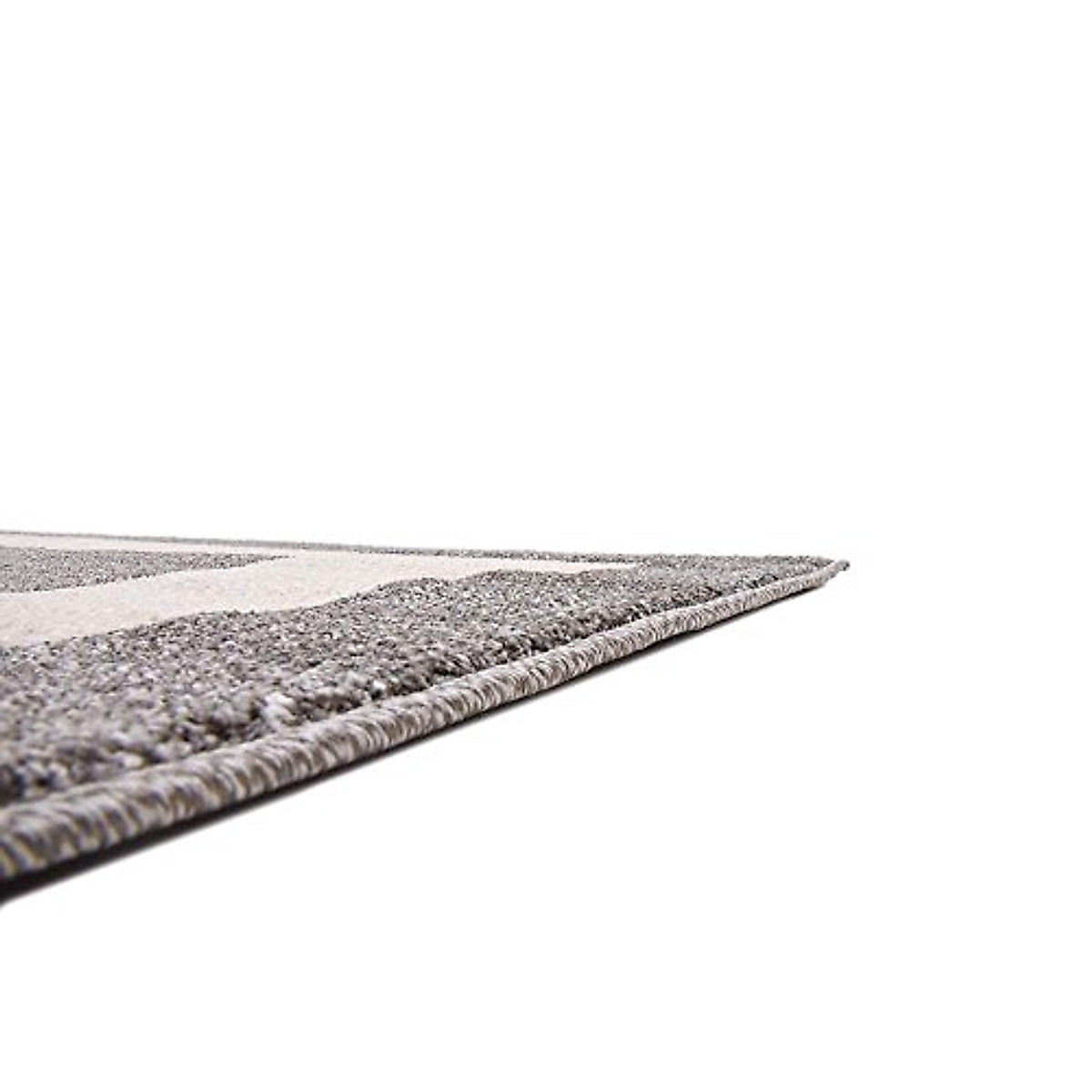 Unique Loom Del Mar Collection Area Rug-Transitional Inspired with Modern Contemporary Design, Rectangular 7' 0" x 10' 0", Gray/Ivory
