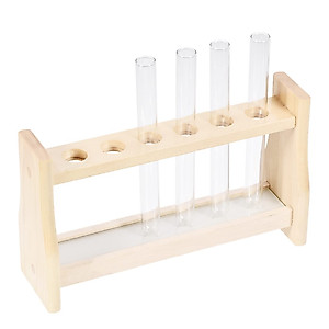 uxcell Wooden Test Tube Holder Rack 6 Wells for 10ml Centrifuge Tubes