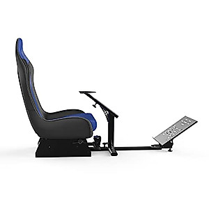 cirearoa Racing Wheel Stand with seat Gaming Chair Driving Cockpit for All Logitech G923 | G29 | G920 | Thrustmaster | Fanatec Wheels | Xbox One, PS4, PC Platforms (Black/Blue)