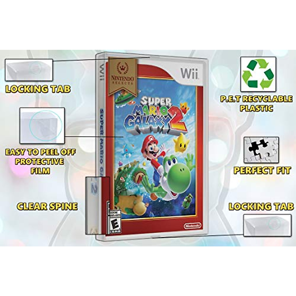 MALKO Video Game Protector Case Compatible with: PS2 | WII - WII U | Gamecube | Xbox & DVD Standard Case | 10 Pack