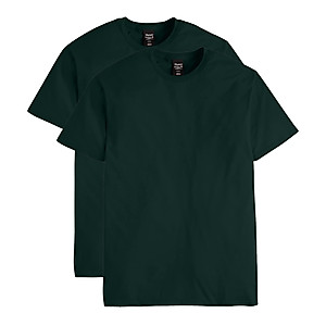 Hanes Men's Nano Premium Cotton T-Shirt (Pack of 2), Deep Forest, XX-Large