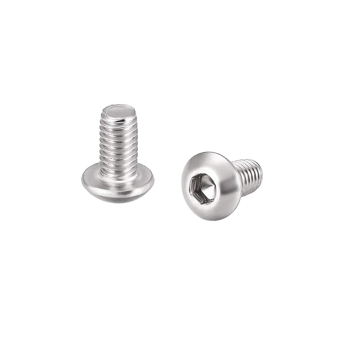 uxcell M3x6mm Machine Screws Hex Socket Round Head Screw 304 Stainless Steel Fasteners Bolts 100pcs