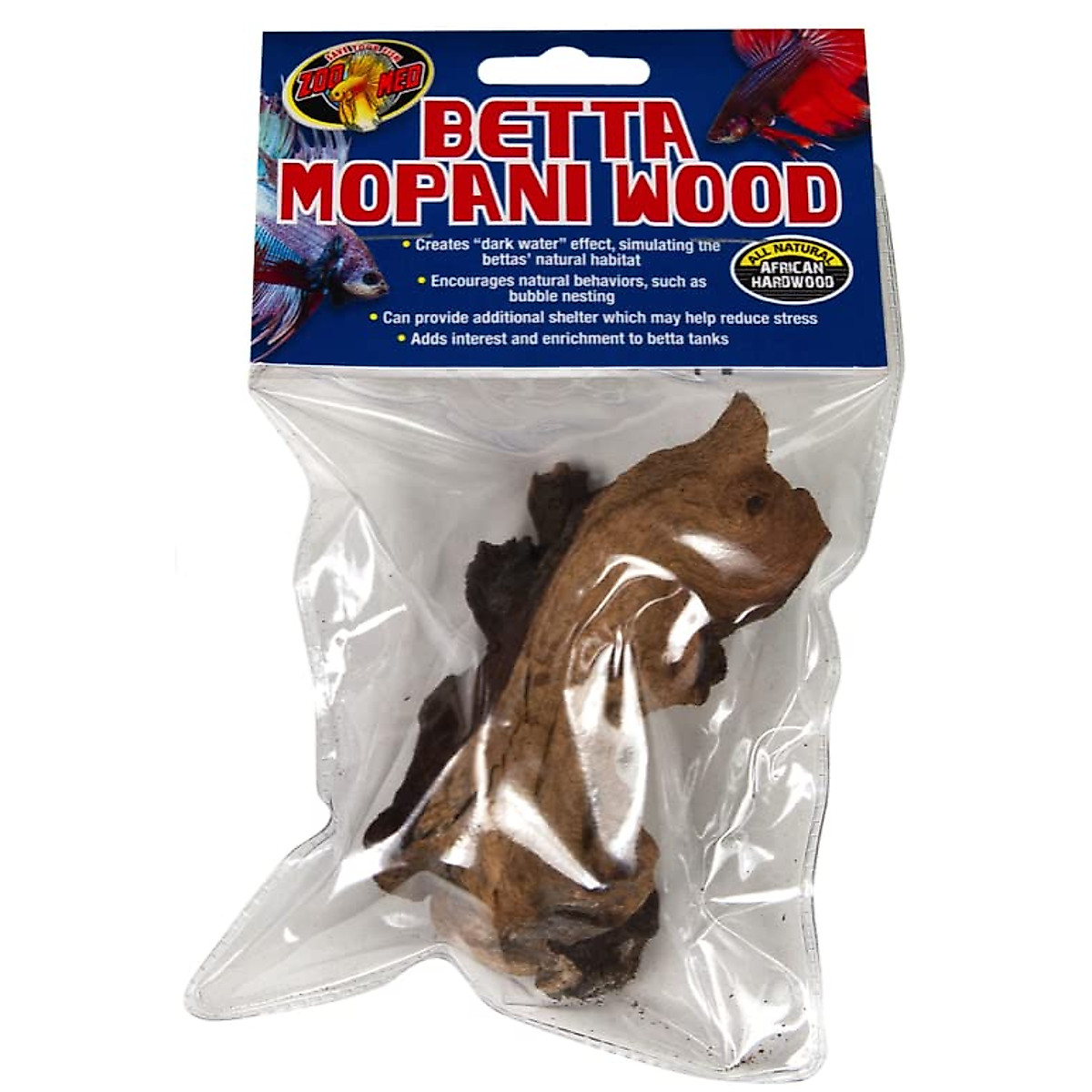 Zoo Med Betta Mopani Wood Fish Aquarium Terrarium Decoration to Create “Dark Water” Effect BA10