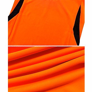 Hiheart Boys Quick Dry Long Sleeve Jogger Set 2 Piece Athletic Tracksuit Orange 6-7