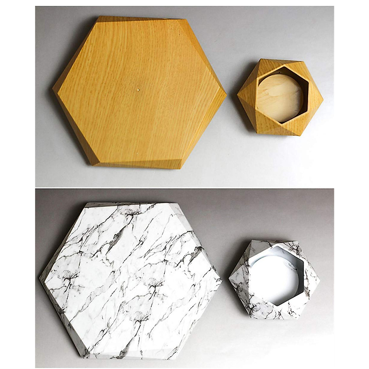 KIYOMING Levitating Plant Pot Hexagon Floating Air Bonsai Pot Suspension Flower Pot Planter for Office Home Decoration