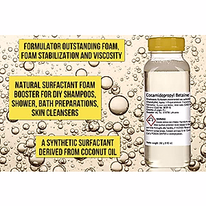 Artekas Innovation Cocamidopropyl Betaine Liquid - 8.82 oz - Natural Surfactant Foam Booster - for DIY Shampoos, Shower, Bath Preparations, Skin Cleansers - Antistatic - Viscosity Controlling