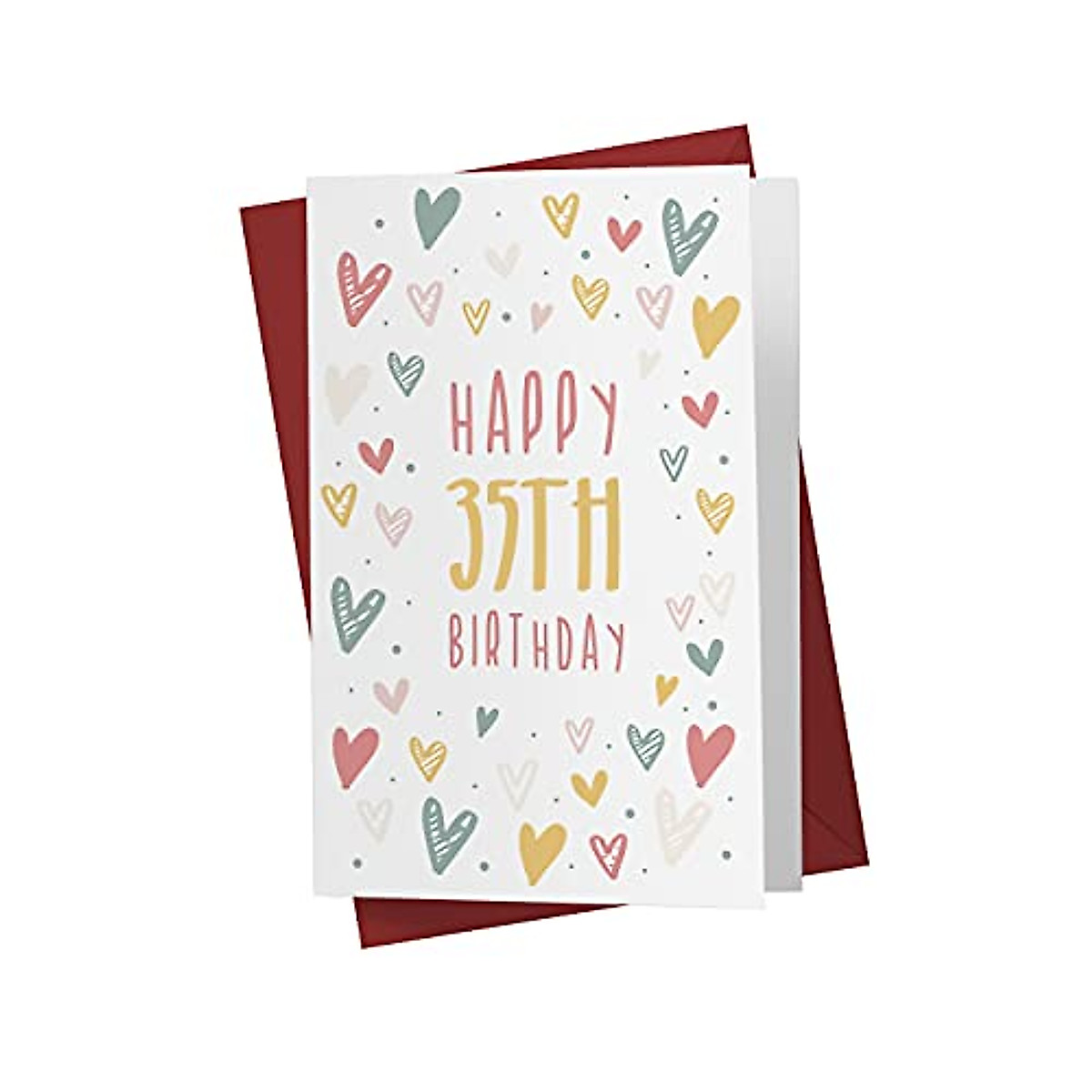 35th Birthday Card for Him Her - 35th Anniversary Card for Dad Mom - 35 Years Old Birthday Card for Brother Sister Friend - Happy 35th Birthday Card for Men Women | Karto – Heart Doodles