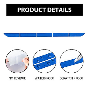 UGSHY 5 PCS Car Rear Reflective Stickers, 35.4" x 1.3" Trunk Body Anti-rearend Collision Safety Warning Decals, Bumper Arrow Eye-catching Decorative Stickers, Universal for Most Cars (Blue)