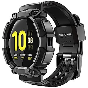 SUPCASE [Unicorn Beetle Pro] Series Case for Galaxy Watch Active 2/Galaxy Watch Active [40mm], Rugged Protective Case with Strap Bands for Galaxy Watch Active/Active 2 [40mm] 2019 Release (Black)