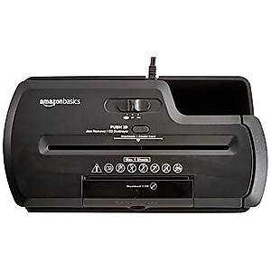 Amazon Basics 8-Sheet Strip-Cut Paper, CD, and Credit Card Shredder