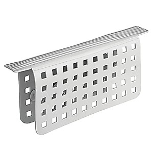 mDesign Kitchen Sink Protector Mat Pad Set, Quick Draining - Use In Sinks to Protect Surfaces and Dishes - 2 Piece Combo Set includes 1 Sink Saddle and 1 Sink Mat - Gray