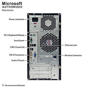 HP ProDesk 400 G1 Tower Computer PC, Intel Quad Core i5-4570 up to 3.6GHz, 16G DDR3, 256G SSD, DVD, Windows 10 Pro 64 Bit-Multi-Language Supports English/Spanish/French (Renewed)