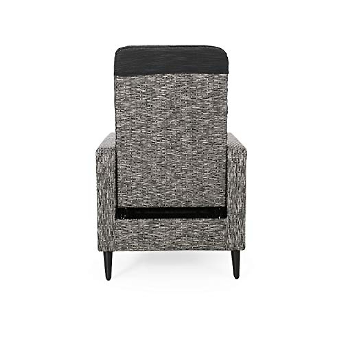 Christopher Knight Home Outdoor Recliner, Black + Multi Gray + Gun Gray