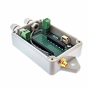 qBoxMini AFC DIY IOT Enclosure Kit (One SMA), IOT Enclosure for Feather ESP32 Cellular LoRa WiFi Arduino Board, Waterproof IP65 Enclosure with Glands, prototyping PCB, connectors Set and SMA