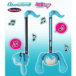 Otamatone Deluxe [Hatsune Miku Edition] Electronic Musical Instrument Portable Synthesizer from Japan Maywa Denki [Includes Removable Plush Wig]
