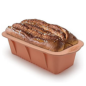Baocuan 3 pack Silicone Bread Loaf Pan Bread and Set of 3 colors Non-Stick Baking Mold Easy release and baking mold for Homemade Cakes, Breads, Meatloaf and quiche