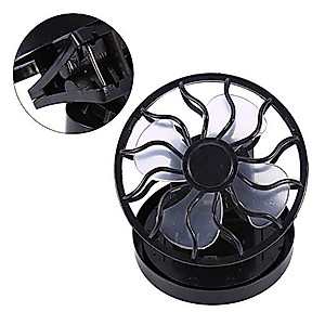 Lsaardth Solar Fan Clip on Fan - Solar Powered Camping Fan Travel Fan Tent Fan Small Desk Fan Ceiling Fan for Home Office Camping Tent Car