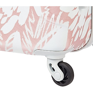 American Tourister Moonlight Hardside Expandable Luggage with Spinner Wheels, Ascending Gardens Rose Gold, Checked-Medium 24-Inch