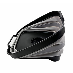 SAMMART 10L (2.64 Gallon) Collapsible Dishpan with Draining Plug - Foldable Washing Basin - Portable Dish Washing Tub - Space Saving Kitchen Storage Tray (Black/Alloy Grey)