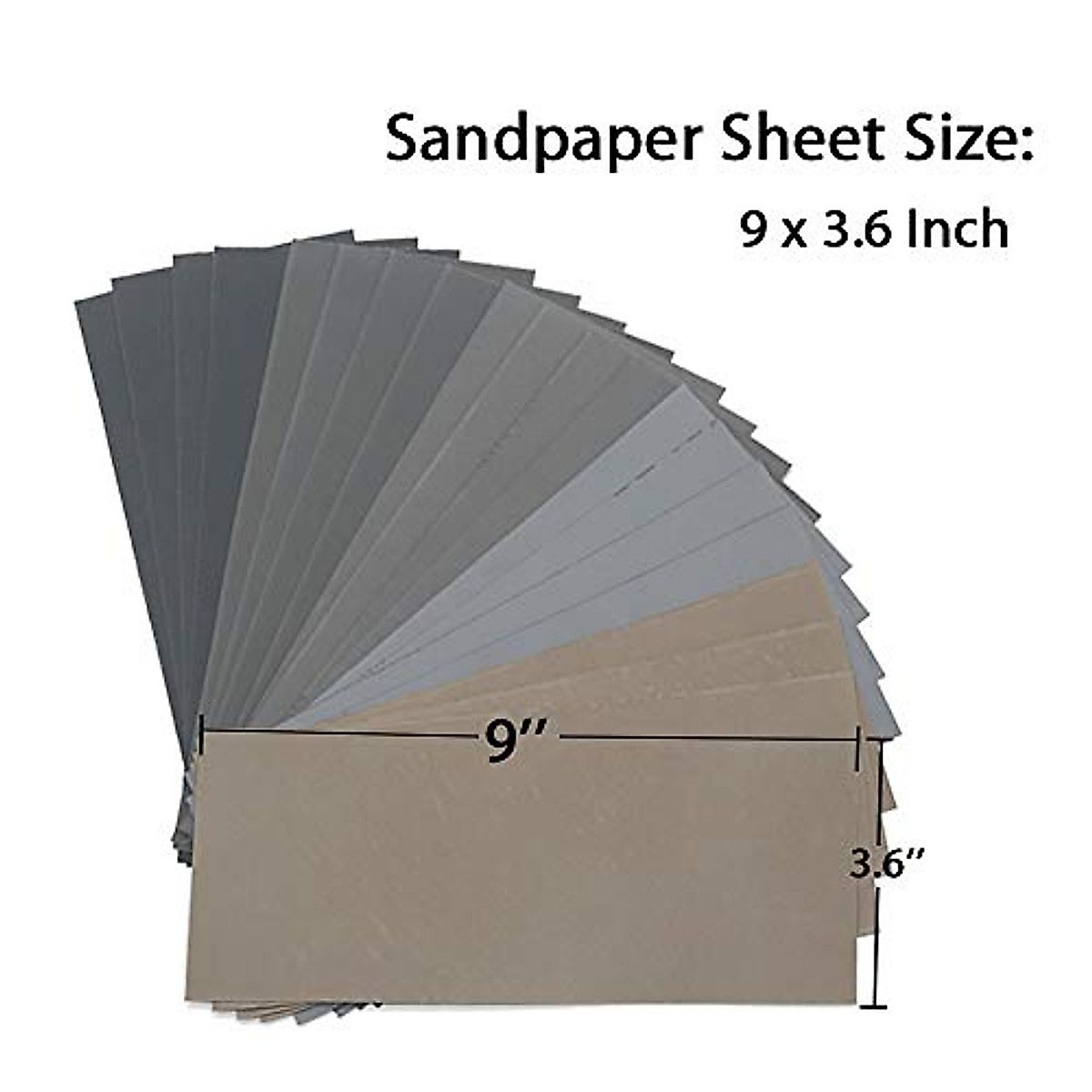 20Pcs Wet Dry Sandpaper, High Grit 1000 2000 3000 5000 7000 Sandpaper Sheets Assortment for Wood Metal Polishing Automotive Sanding, 9 x 3.6 inch by BAISDY