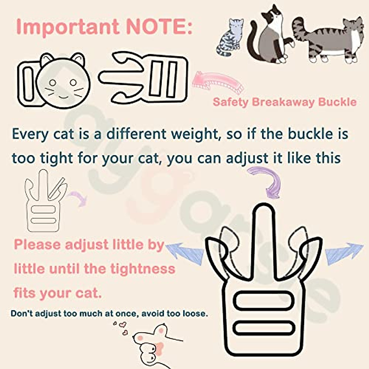 2 Pack Cotton Breakaway Cat Collars with Bell Flower Pendant Kitty Kitten Collars Pink Purple Collar for Female Girl Cats Male Boy Cats