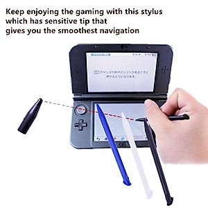 YouU 6 Pcs Colorful Plastic Replacement Touch Screen Stylus Pen, Compatible with Nintendo New 3DS XL, New 3DS LL