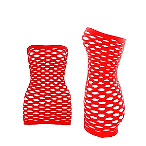 LEMON GIRL 6 Pieces Women's Fishnet Lingerie Top Mesh Babydoll Chemises Dress General Size
