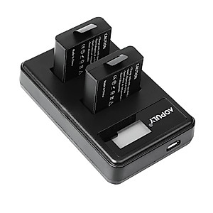AOPULY 4-Pack PG1050 Rechargeable Action Camera Battery & LCD Dual Charger for 4k Action Camera AKASO EK7000, APEMAN, EKEN, Campark, SOOCOO, DBPOWER, Crosstour, FITFORT, DROGRACE