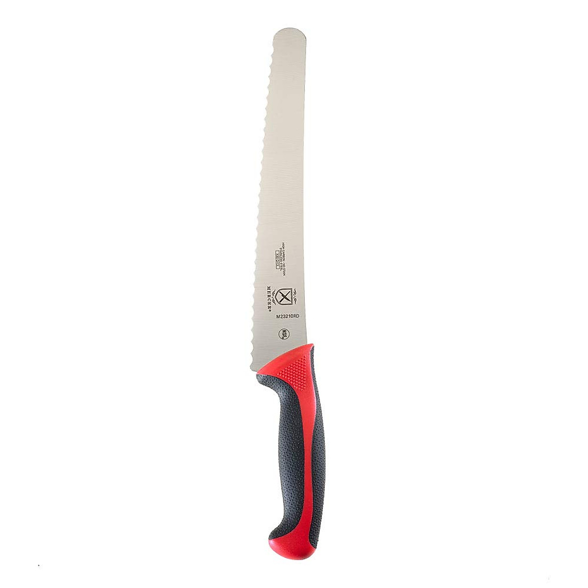Mercer Culinary Millennia Color Handle Cutlery 10" Bread Knife (Wavy Edge Wide) Red