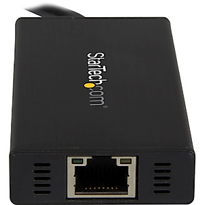 StarTech.com USB 3.0 Hub with Gigabit Ethernet Adapter - 5Gbps - 3 Port - NIC - USB Network / LAN Adapter - Windows & Mac Compatible , TAA (ST3300G3UA)