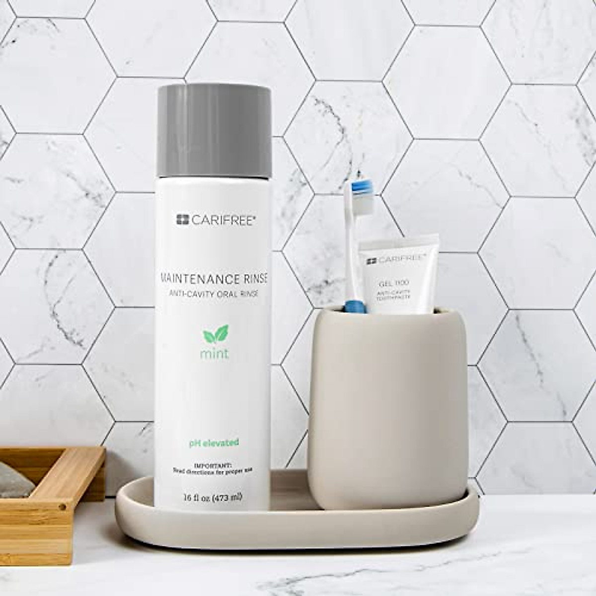 CariFree Maintenance & Prevention Kit, Mint | Anti-Cavity Fluoride Toothpaste & Mouthwash | Freshens Breath and Moistens Mouth | Dentist Recommended for Oral Care (Mint, 1-Month Kit)