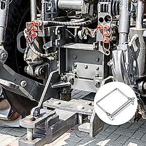 METALLIXITY Square Safety Coupler Pin 2pcs (3/8"x2.76"/ 10x70mm), Carbon Steel Shaft Locking Pin - for House Construction, Tractors, Trailers, Trucks, Mowers