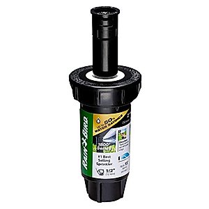 Rain Bird 1802QDSPRS Pressure Regulating (PRS) Professional Dual Spray Pop-Up Sprinkler, 90° Quarter Circle Pattern, 8' - 15' Spray Distance, 2" Pop-up Height , Black