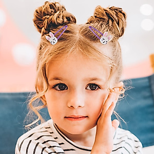 Wingchold 16Pcs Girls Unicorn, Butterfly, Flower, Rabbit Hair Clips - Sparkly Rainbow Hair Accessories for Toddlers, Kids, Hair Clips for Party, Birthday Gift Supplies Favors