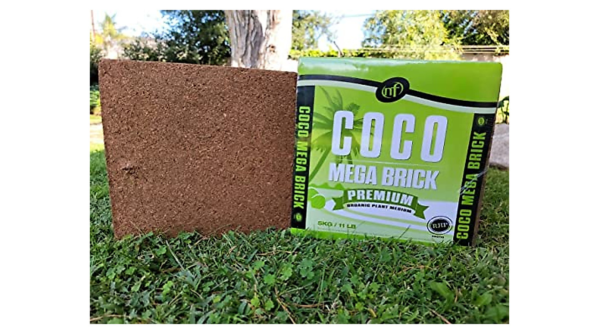 Coco Coir Mega Brick - Organic 11 lb Compressed Soil