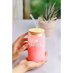 NewEleven Godmother Proposal Gifts - Will You Be My Godmother From GodChild - Christmas Gifts, Pregnancy Announcement Gifts For God Mother, Godmom, Godparents - 16 Oz Coffee Glass