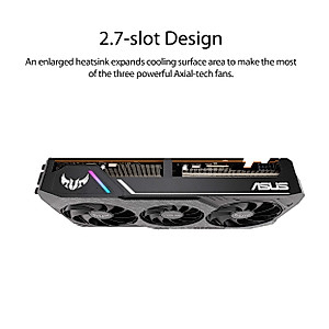 ASUS TUF Gaming 3 AMD Radeon RX 5700XT OC Edition Gaming Graphics Card (PCIe 4.0, 8GB, GDDR6, HDMI, DisplayPort, Axial-tech Fan Design, 2.7-Slot Design, Auto-Extreme) (TUF-3-RX5700XT-O8G-EVO-GAMING)