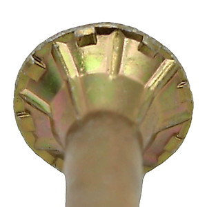 Jake Sales #10 X 6 Gold Star Wood Screw Torx/Star Drive Flat Head (1 Pound - 33 Approx. Screw Count) - Multipurpose Torx/Star Drive Wood Screws