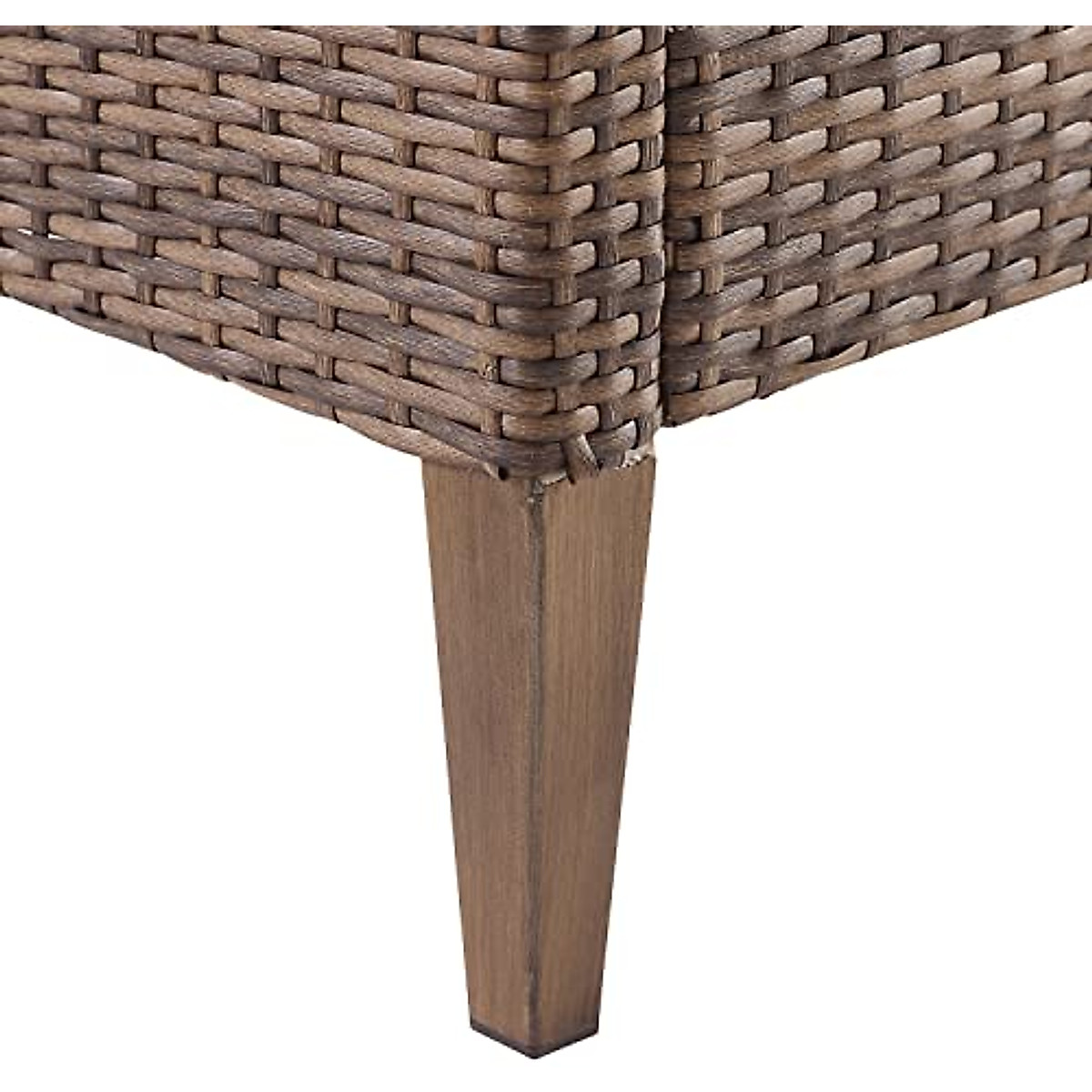 Crosley Furniture KO70193BR-CR Capella Outdoor Wicker 3-Piece Sofa Set (Sofa, 2 Armchairs), Brown with Creme Cushions