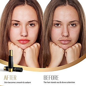 Facial Hair Removal for Women, LigttlemEEE 2-in-1 Painless Lipstick Shaped Hair Remover & Eyebrow Trimmer with Built-in LED Light for Peach Fuzz Lip, Cheek, Chin, Arms, Legs, Body