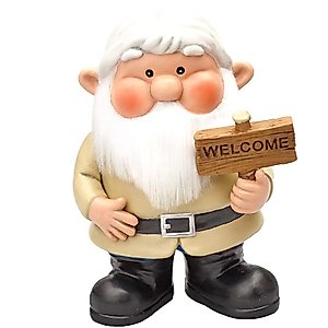 The Lakeside Collection Cute Garden Gnome with Interchangeable Seasons Outfits - 4 Clothing Sets