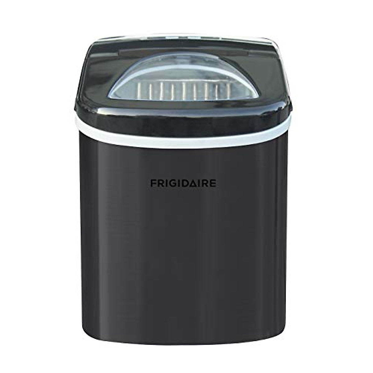 Frigidaire EFIC117-SSBLACK-COM EFIC117-SSBLACK 26 Lbs Portable Compact Maker, Stainless Steel Ice Making Machine, Medium, Black Stainless