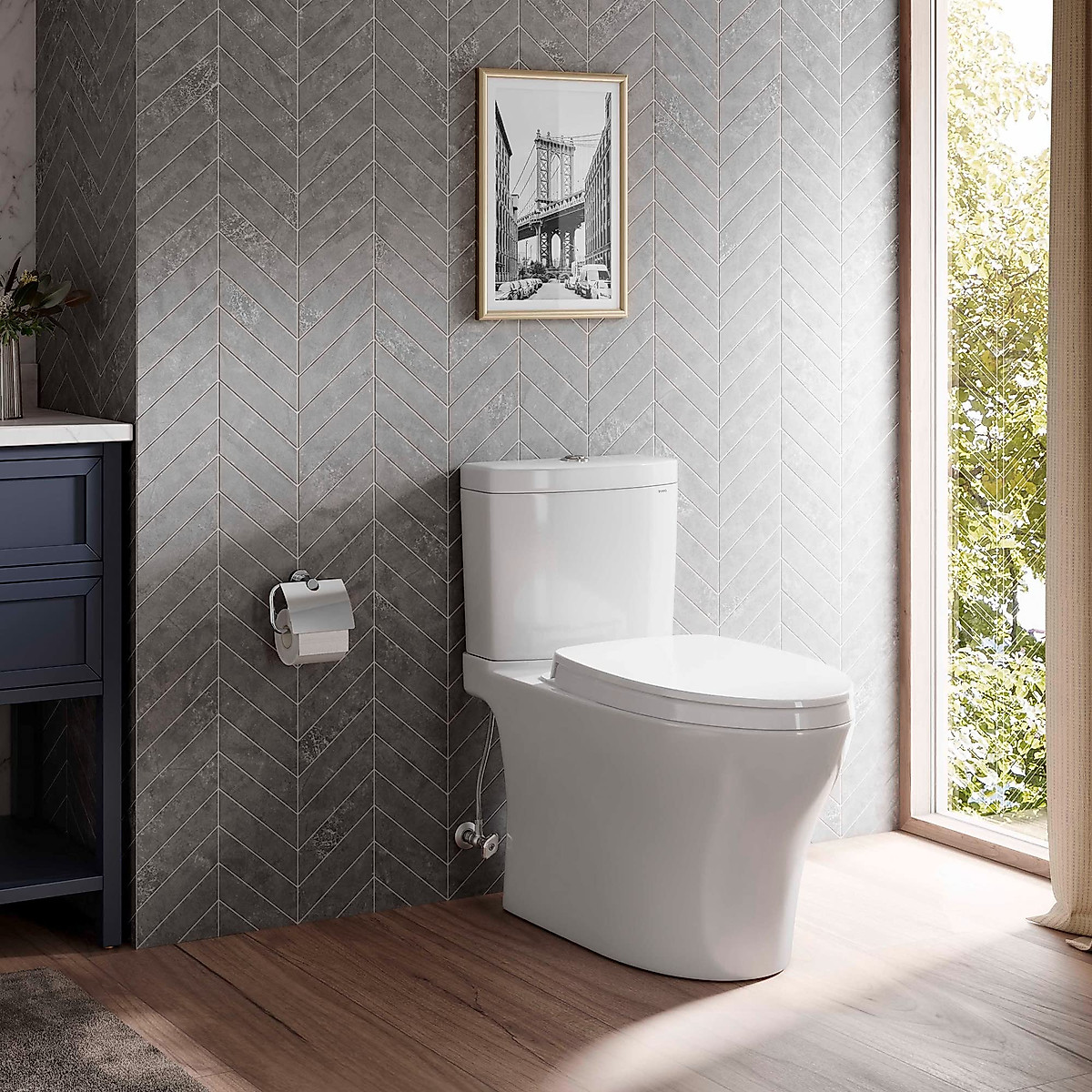 TOTO® Aquia® IV Two-Piece Elongated Dual Flush 1.28 and 0.9 GPF Toilet with CEFIONTECT, Cotton White - CST446CEMFGN#01