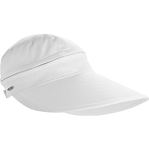 Coolibar UPF 50+ Women's Bel Aire Zip-Off Sun Visor - Sun Protective (One Size- White)