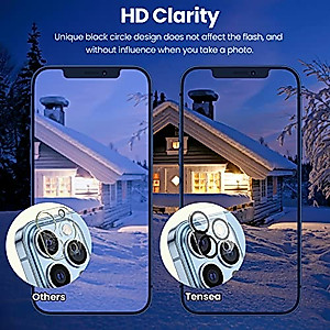Tensea [3Pcs] for iPhone 13 Pro / 13 Pro Max Camera Screen Protector, Tempered Glass Film Camera Cover Lens Protector, HD Clear, Full Edge to Edge, Case Friendly for iPhone 13Pro / 13 ProMax 6.7"