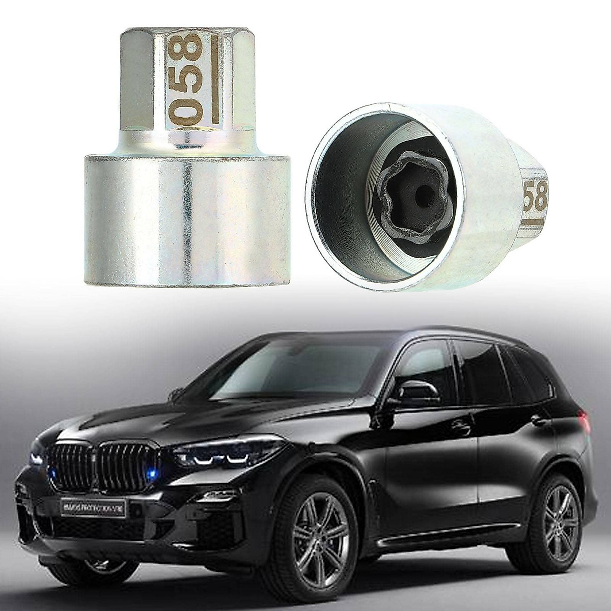 automotive wheel locks Wheel Lock Key i Theft Lugnut Socket Replacement for 1 3 5 6 7Series X1 X2 X3 X4 X5 X6 Z4(057 ) (058)
