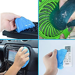 2 pcs Car Cleaning Gels - Universal Auto Detailing Tools Car Interior Cleaner Putty, Automotive Dust Air Vent Interior Detail Detailing Putty Universal Dust Cleaner for Auto Laptop Home (Blue)