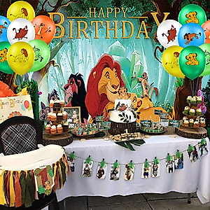 30 Pieces Lion King Balloons Party Supplies Decorations, 12" Lion King Latex Balloon for Kids Birthday Baby Shower Party Supply