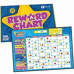 Reward Chart for Kids – 80+ Chores, Magnetic Chore Chart for Multiple Kids – Up to 3 Toddlers for Home Learning – Daily Star Chart for Classroom, Potty Training, Childrens Routine or Behavior Training