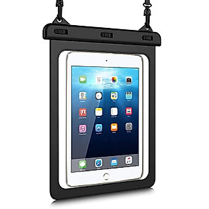 VHOPMORE 10.5 inch Waterproof Tablet Case, Tablet Dry Bag for iPad Pro 10.5, iPad 2020 10.2, New iPad 9.7, iPad Air 3, Air 2, Galaxy Tab A 9.7 / S6 / S7, Kindle Fire HDX/Fire HD 10, up to 10.5 Inch